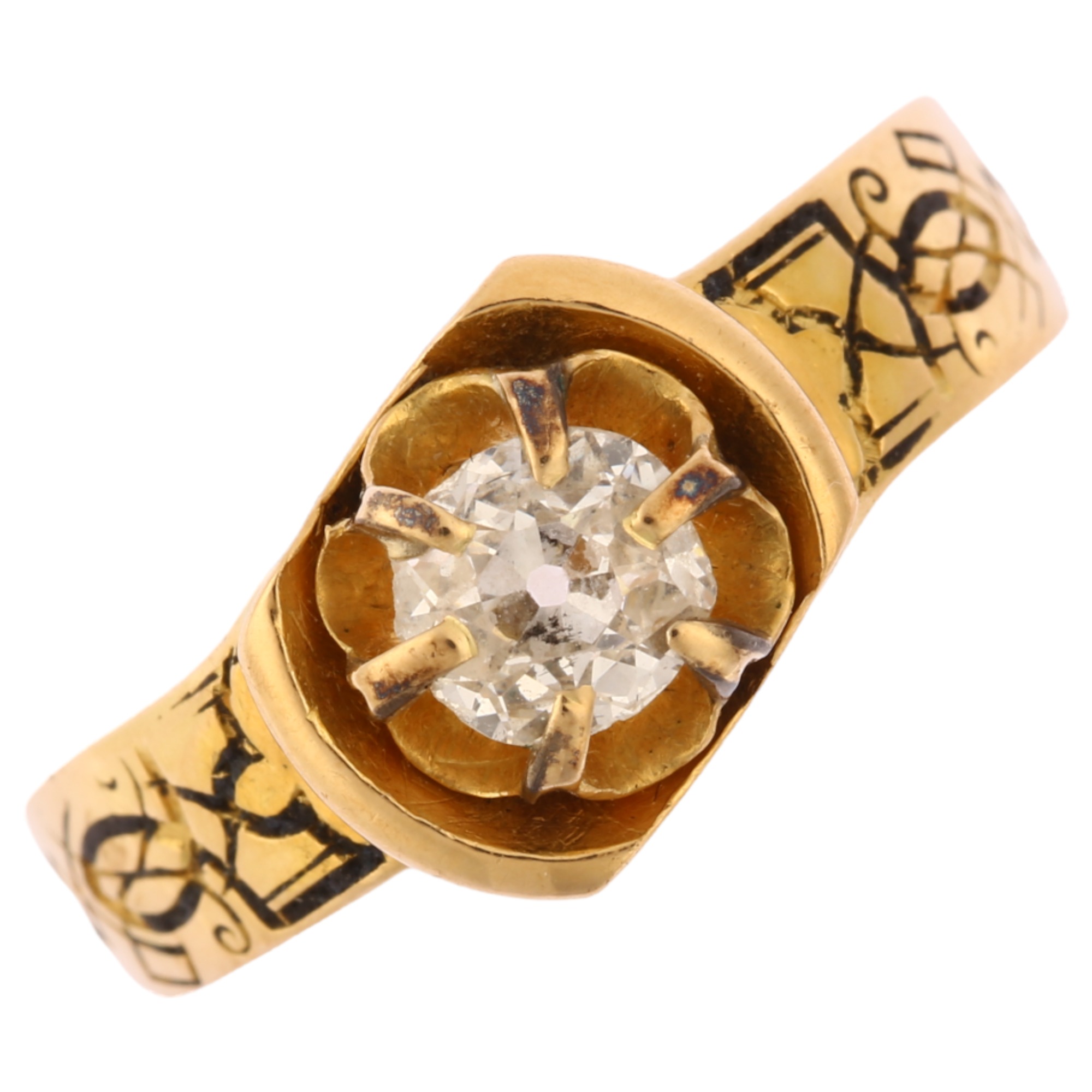 19th Century Diamond Memorial Ring | Burstow & Hewett